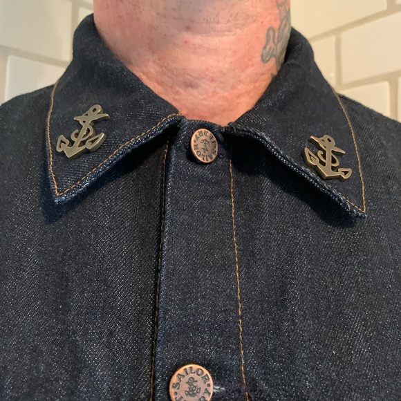 sailor jerry | Jackets & Coats | Rare Iggy Pop Autographed Denim Vest 6 ...